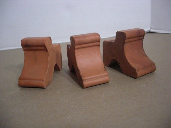 Terracottta Planter Feet Clay Pot Supports Set of 3 Made in