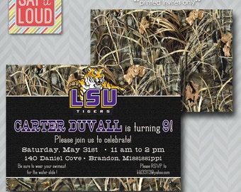 Lsu invitation | Etsy