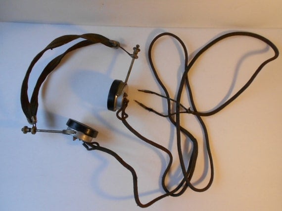 1930's Era Cannon-Ball Dixie Crystal Radio Headset