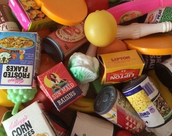 Pretend Toy Food, Play Food, Boxed and Canned Goods, Fruit, Vegetables ...