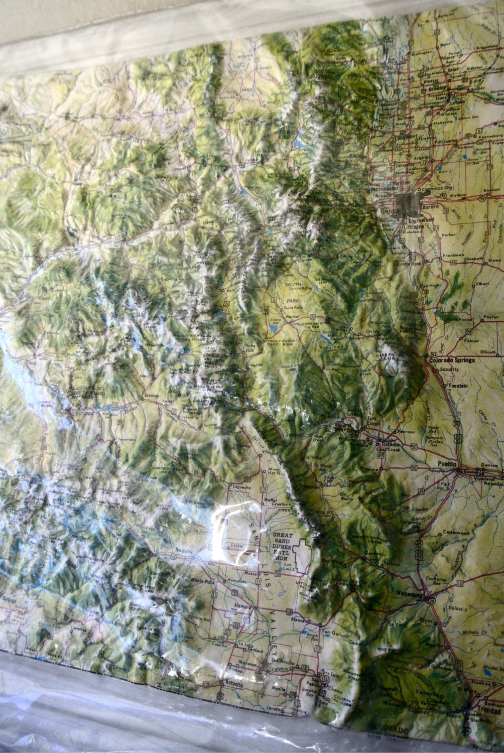 Vintage Kistler Graphics 3D map of Colorado Educational