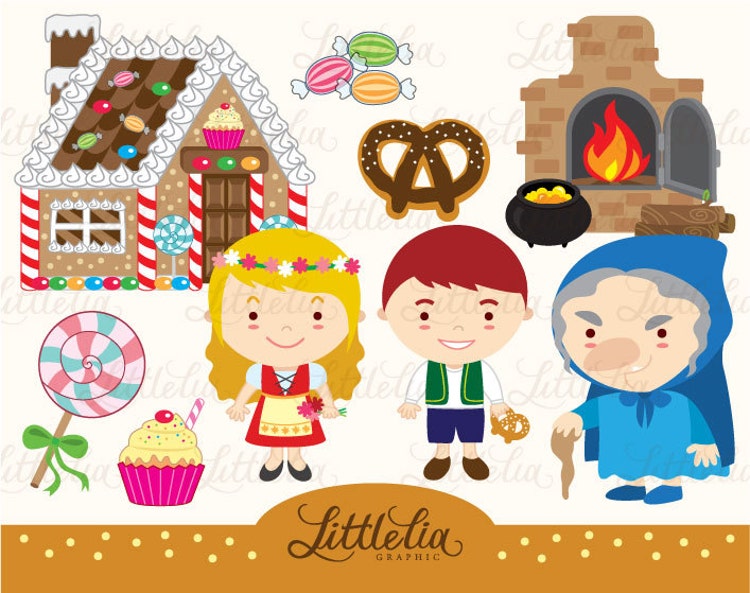 Hansel and Gretel clipart set/ instant by LittleLiaGraphic on Etsy
