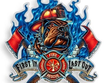 Fire rescue decal | Etsy