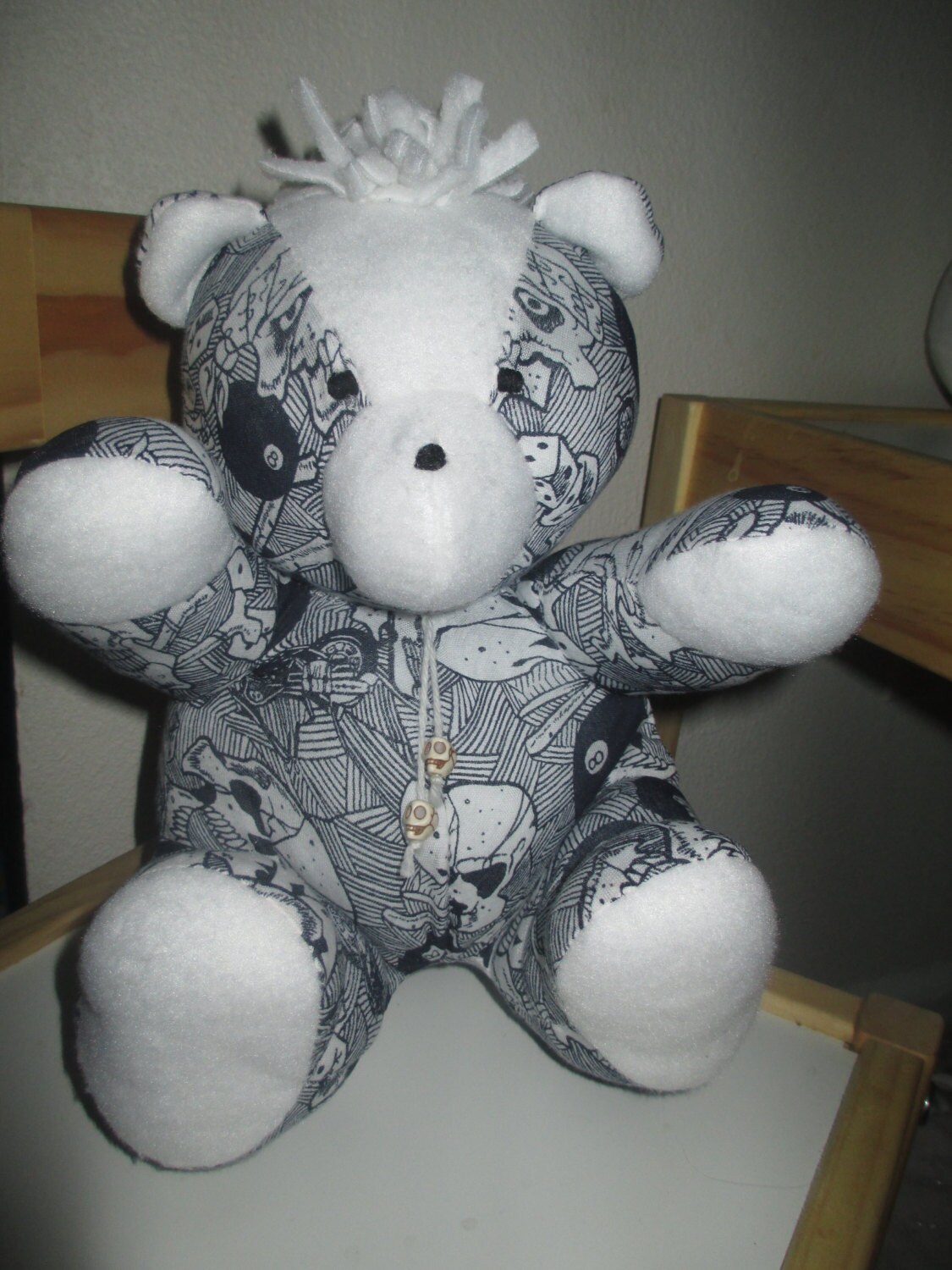 Punk Skull Bear by AtoZstuffed on Etsy