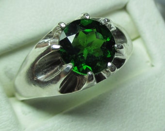 Chrome diopside ring | Etsy