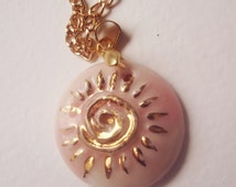 Popular items for porcelain pendant on Etsy