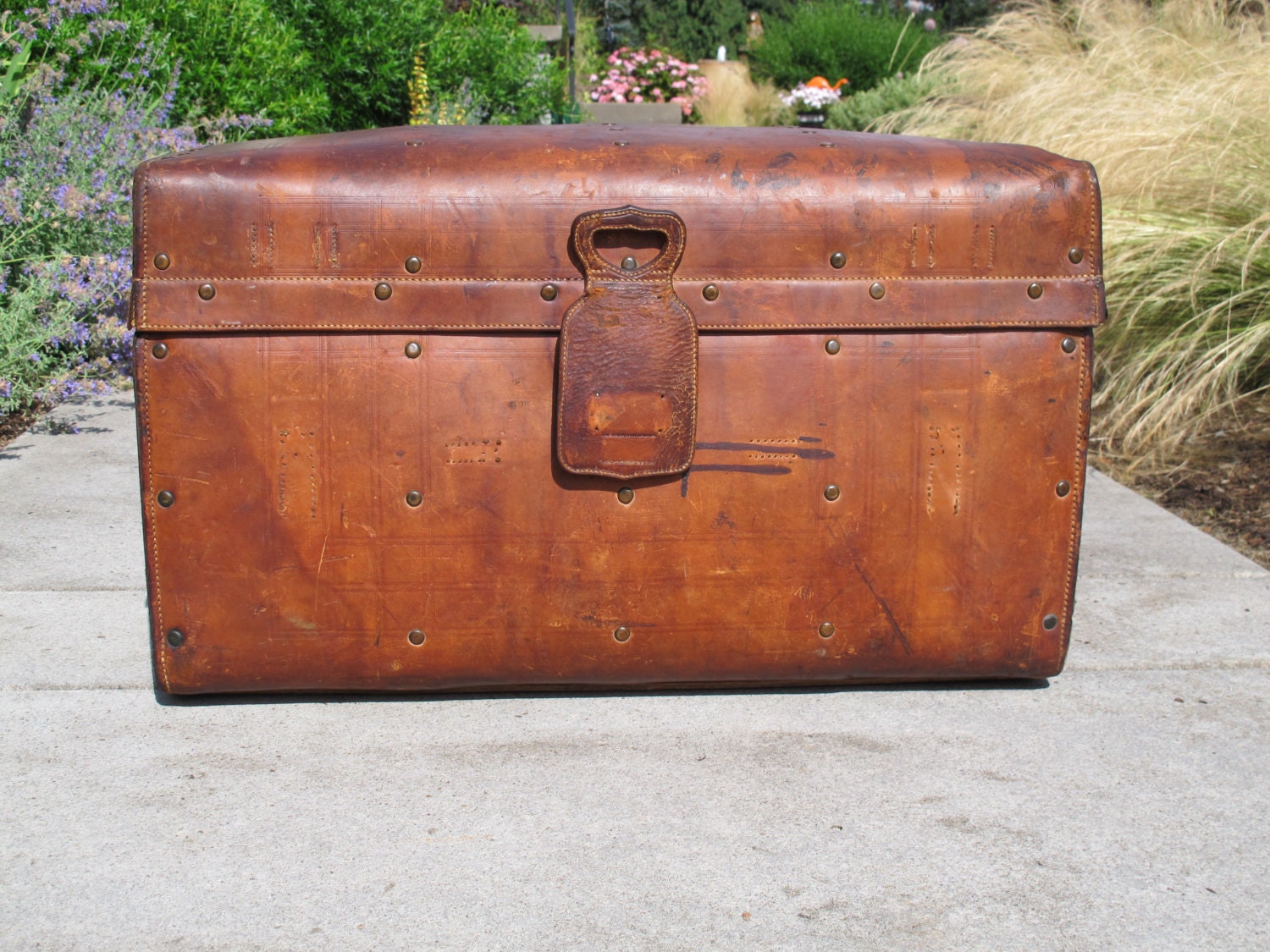 Rare Queen Victoria Stagecoach Leather and Wood Trunk – Circa mid-1800 ...