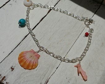 Popular items for shell charm bracelet on Etsy