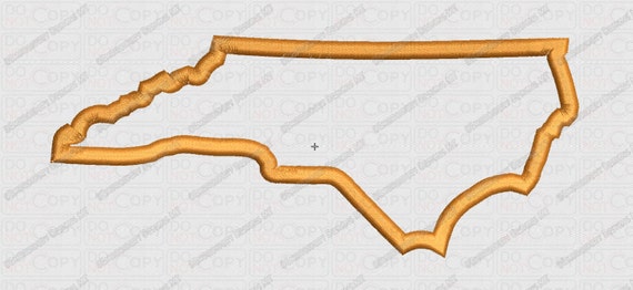 North Carolina State Applique Embroidery Design in 4x4 and 5x7