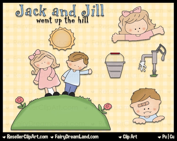 Jack and Jill Digital Clip Art Commercial Use Graphic Image