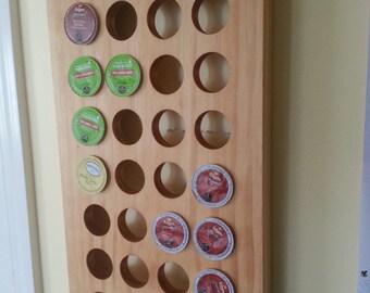 Wall mounted K-Cup Coffee Storage - Variety of sizes 20 24 28 32 36