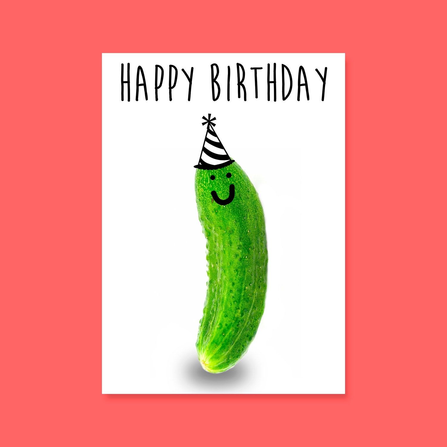 Happy Birthday Pickle Funny Birthday Card Greeting by Memeskins