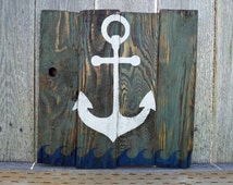 Popular items for wooden anchor sign on Etsy