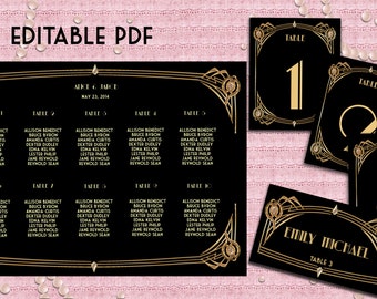 Great Gatsby Style Art Deco Birthday Party Invitation by StudioDMD