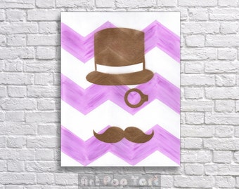 Mustache Print - Hipster art - Pop culture art - Acrylic - Gift idea ...