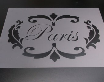 French Stencil Paris #31 12.5" x 8.6" re-useable for stenciling Walls ...