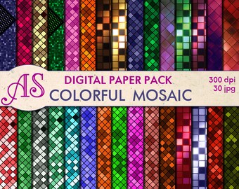 Unique paper mosaic related items | Etsy