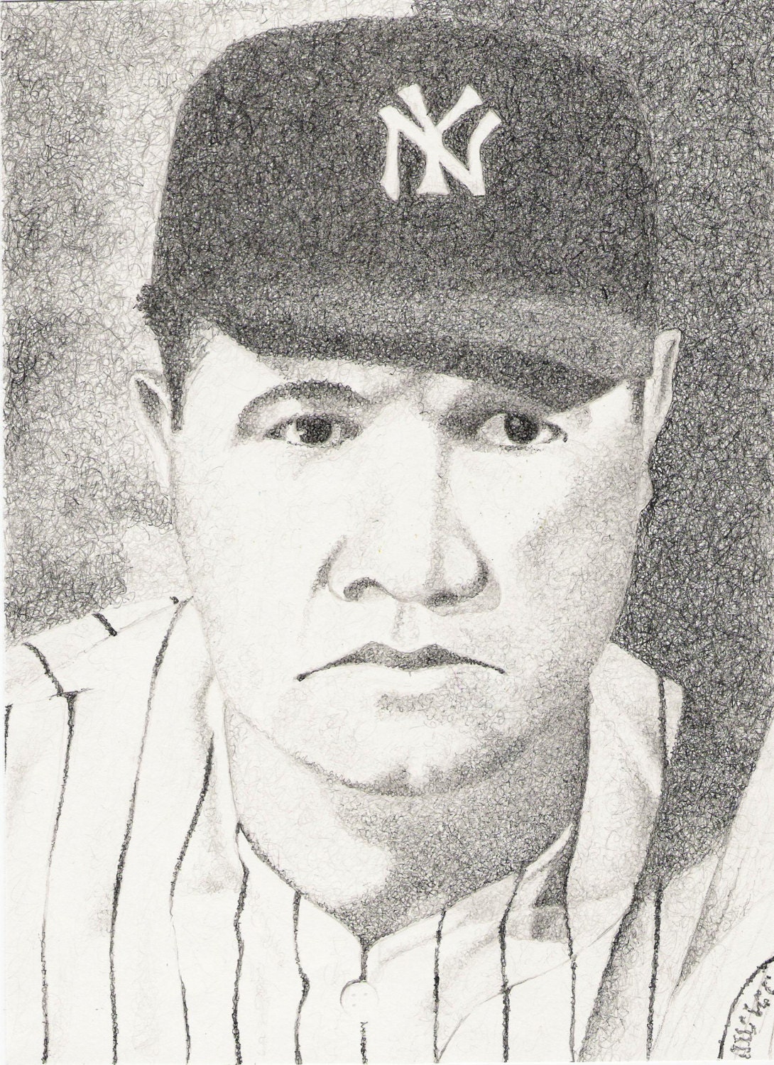 Babe ruth yankees baseball limited edition art print