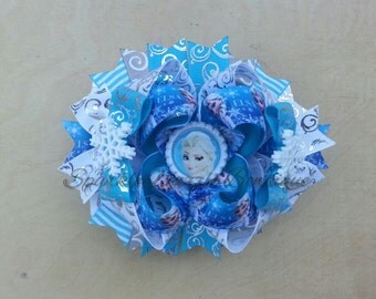 5" Frozen Elsa bow