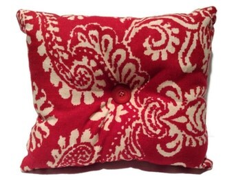 Decorative red throw pillow, home decor, accent pillows