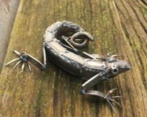 Unique upcycled metal art related items | Etsy