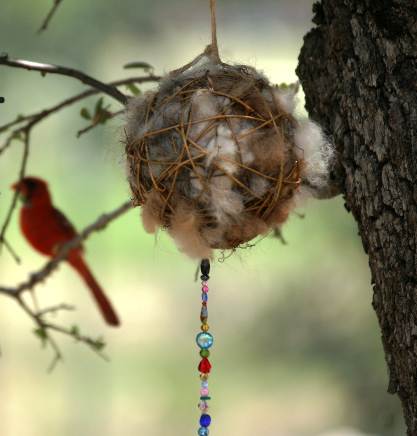 Alpaca Fiber filled Bird Nesting Ball Individually And