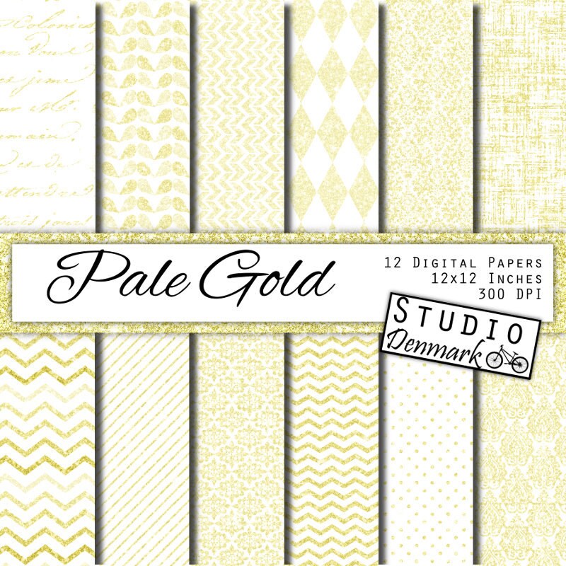 pale gold wedding – Studio Denmark – Digital Paper and Clipart