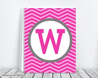 Child's Name Wall Decor Last Name Sign Pink Grey Chevron Nursery Pink ...