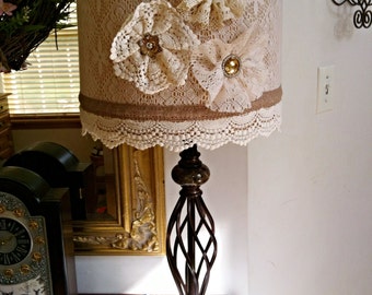 Vintage Lamp Shade Upcycled
