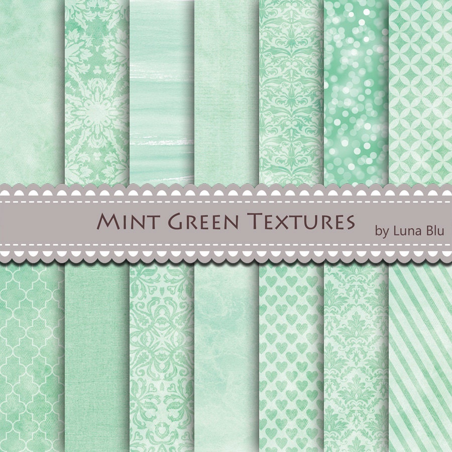New Item added to my shop:Textured Digital Paper: “Mint Textures” mint ...