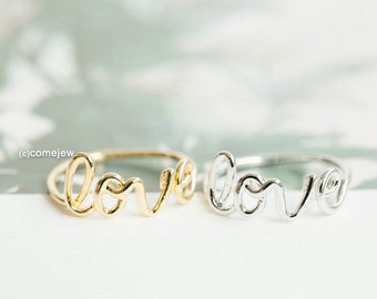 Popular items for letter rings on Etsy