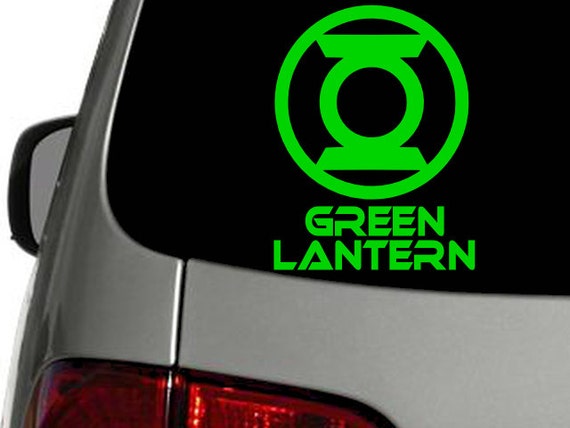 Green Lantern vinyl decal sticker bright green by DecalAce on Etsy