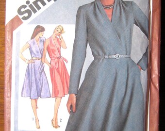 Vintage Sewing Pattern - 1980 Wrap Dress Pattern - Simplicity 8871 ...