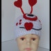 Crocheted One-eye'd Love Bug Valentine Hat Ready by ItsNotWeird