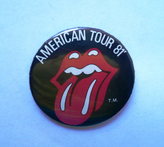 Vintage Rolling Stones American Tour 81 Original Pin Button