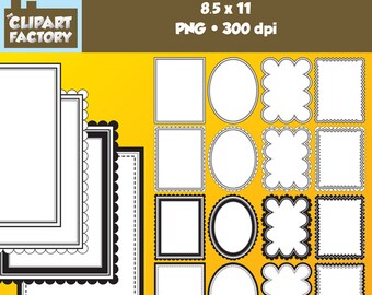 Clip Art: Hand Drawn Frames Borders Headers 20 Fun