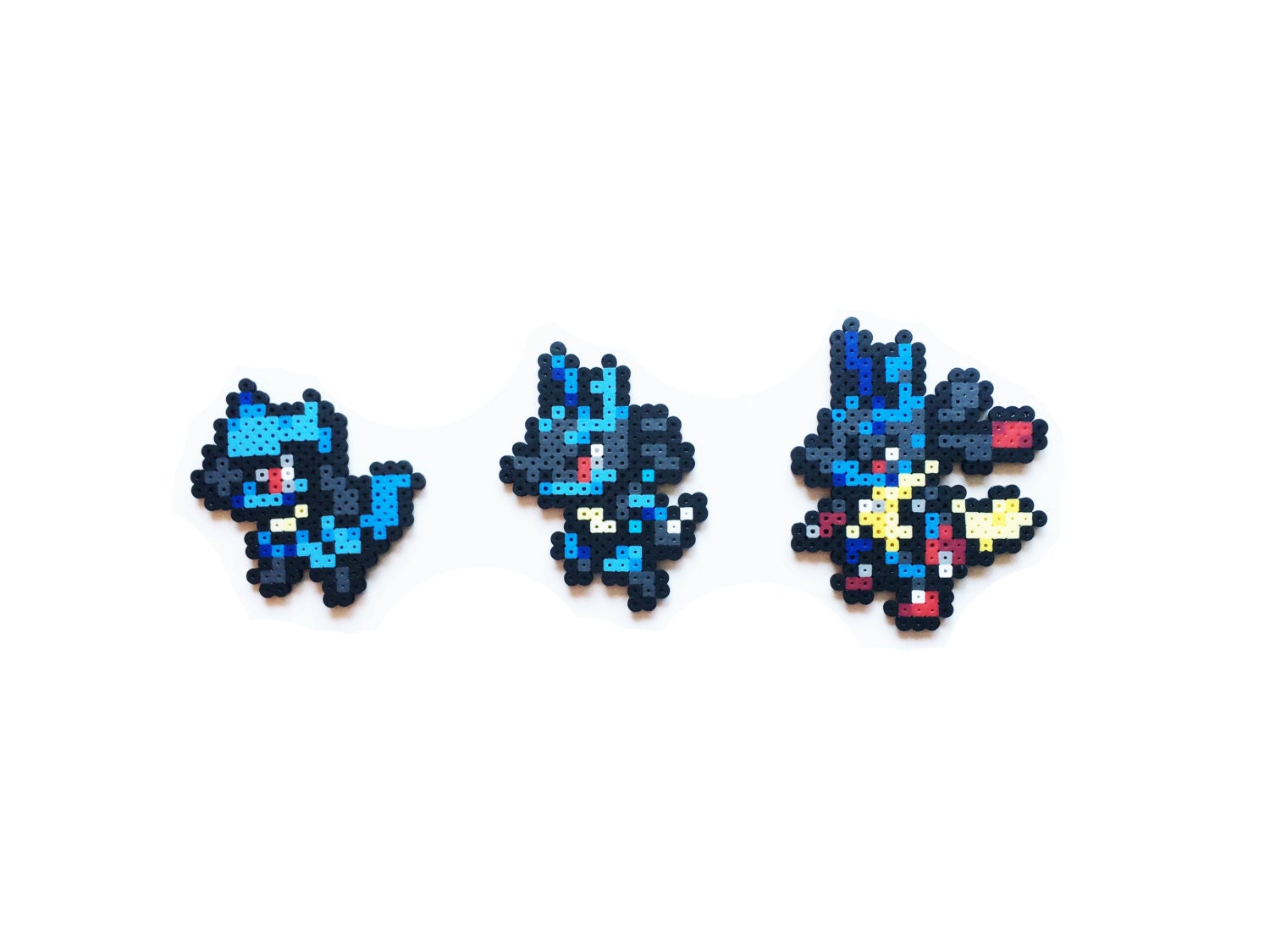 Pokemon Perler Riolu / Lucario / Mega Lucario