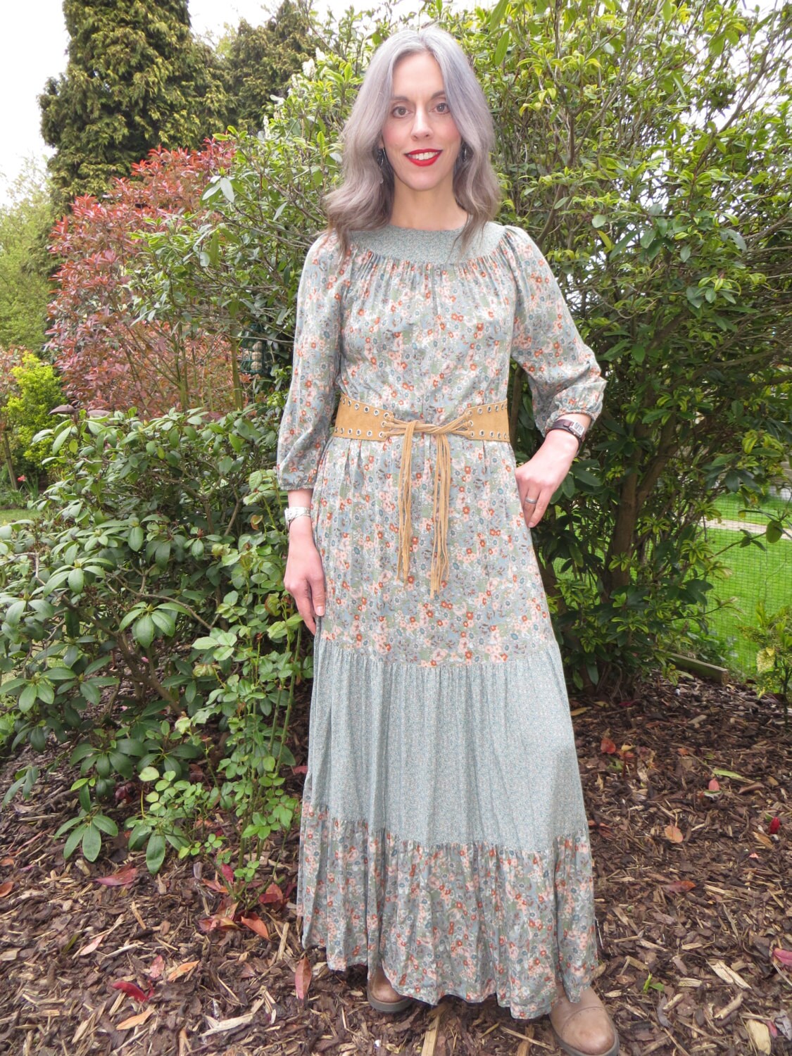 Vintage 1970s Floral Prairie Dress by St Michael Country Dancing Folk ...