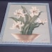 Vintage De Jonge Signed Lilly Floral Blue Framed Picture