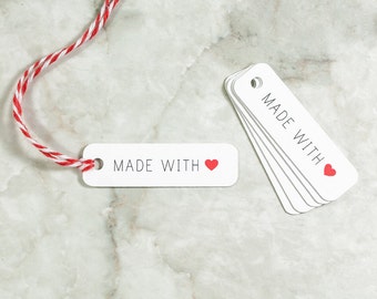 Popular items for made with love tags on Etsy