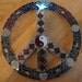 Mosaic Peace Sign With Yin Yang Mirrors and Van Gogh Stained