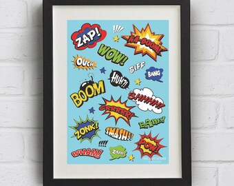Comic strip poster | Etsy