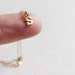 Mini Gold Initial Necklace Tiny Initial Necklace Gold