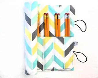 Popular items for chevron pencil case on Etsy
