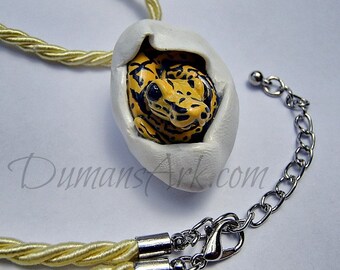 CUSTOM ORDER for MIRANDA Normal Color Ball Python Snake Hatching Necklace