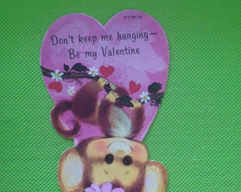 Caveman and cavewoman vintage Valentines Card by appleponie