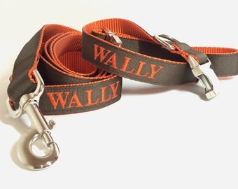 Personalized custom made embroidered dog collars