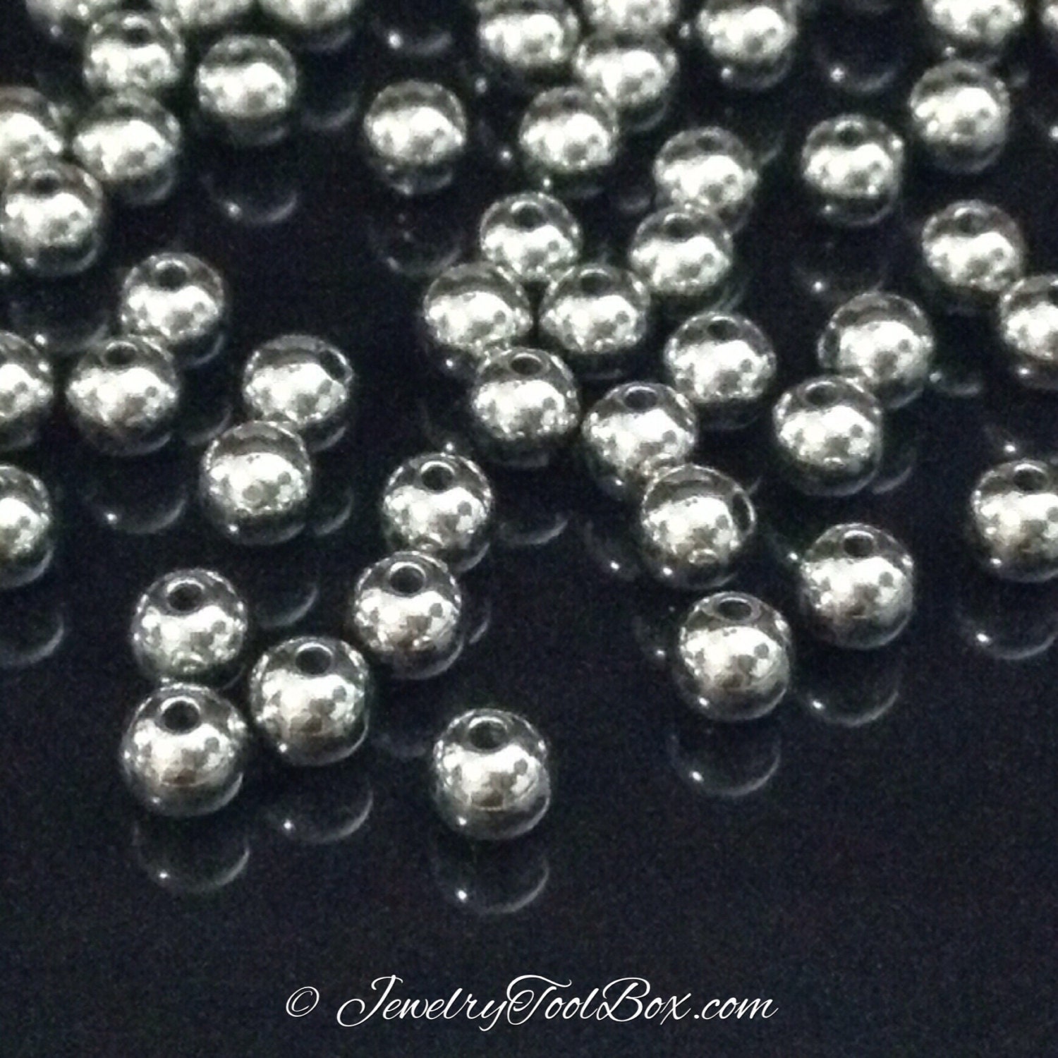 5mm Stainless Beads Round 1mm Hole 201 Grade Stainless