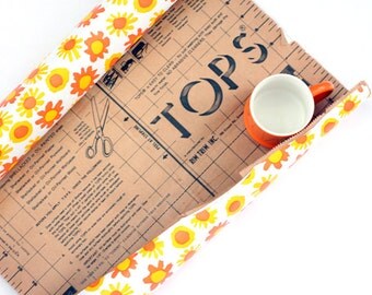 Vintage Flower Wallpaper- Orange and Yellow Daisy Contact Paper