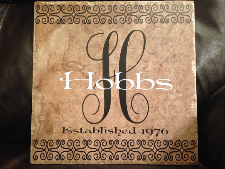 Monogrammed personalized ceramic tile with initial by mysweetgigi